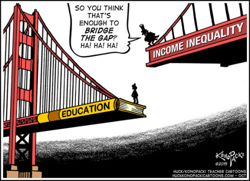 Racial Education Gap | Huck/Konopacki Cartoons