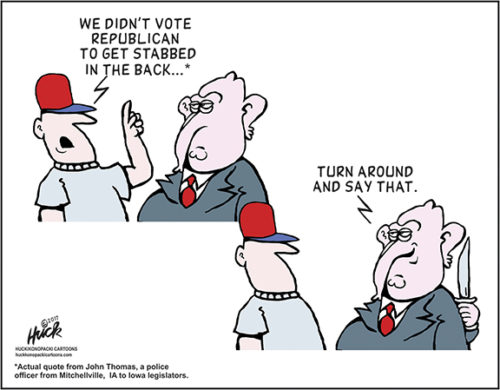 Gary Huck Labor Cartoons for April 2017 | Huck/Konopacki Cartoons