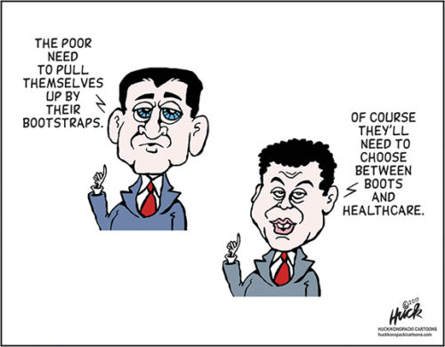 Gary Huck Labor Cartoons for April 2017 | Huck/Konopacki Cartoons